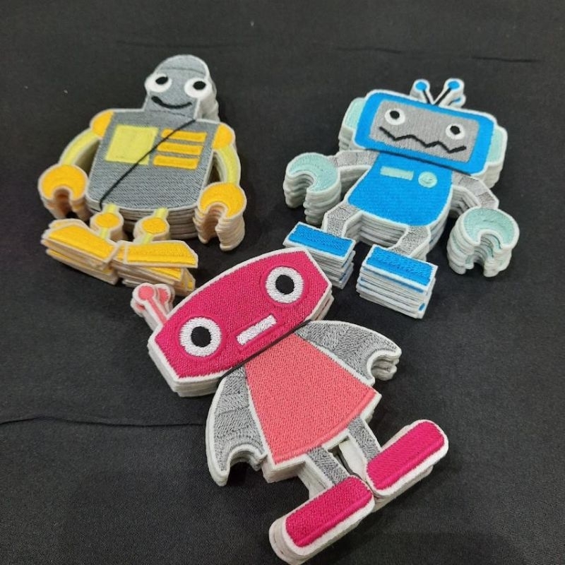 DIY ROBOT Patches Iron on(Per Piece) | Shopee Philippines