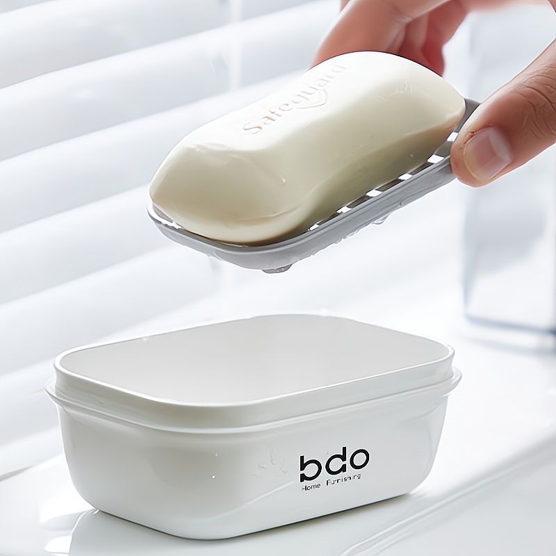 Cover Drain Soap Box, Bathroom Large Soap Holder, Home Creative Sealed ...