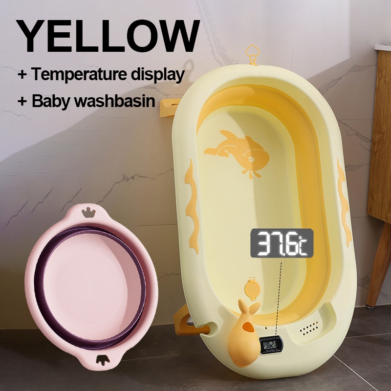 Dolphin Baby Foldable Baby Bath Tub With Net Kids Bathing Tubs Non-Slip ...