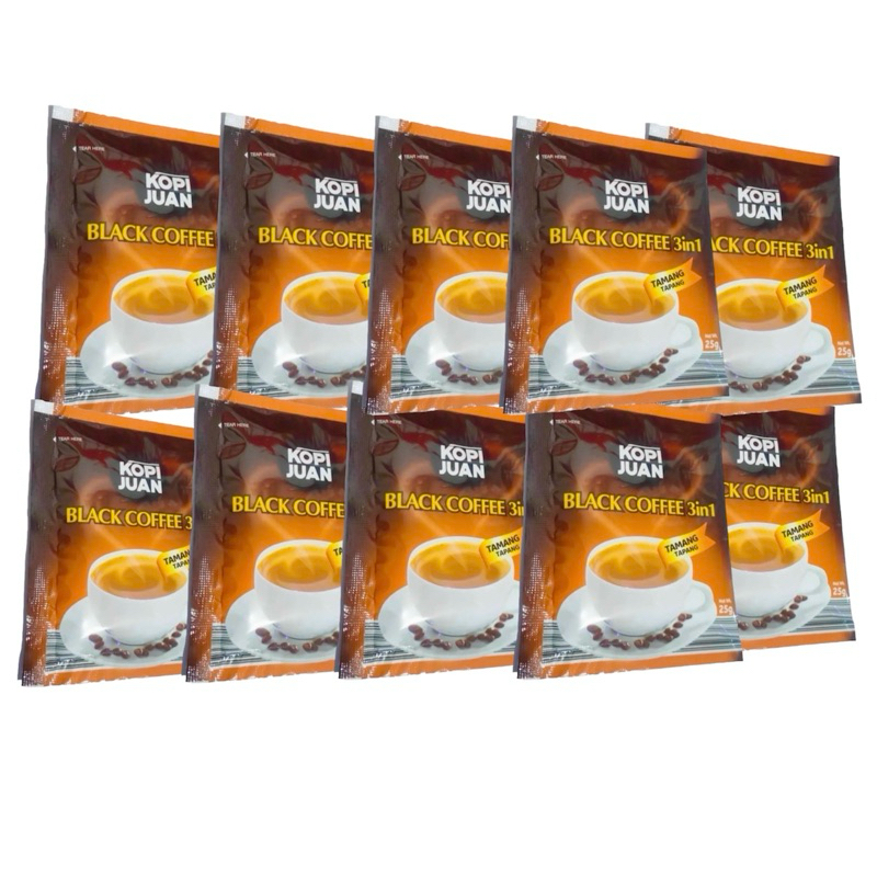 Kopi Juan - Black Coffee 3 in 1 - (25gramsX10pcs) | Shopee Philippines