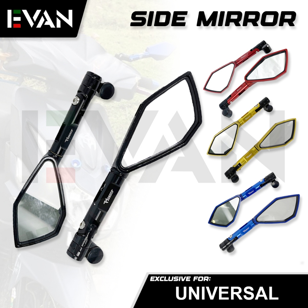 EVAN.PH Side Mirror CNC Full Color Universal Motorcycle Side Mirror ...