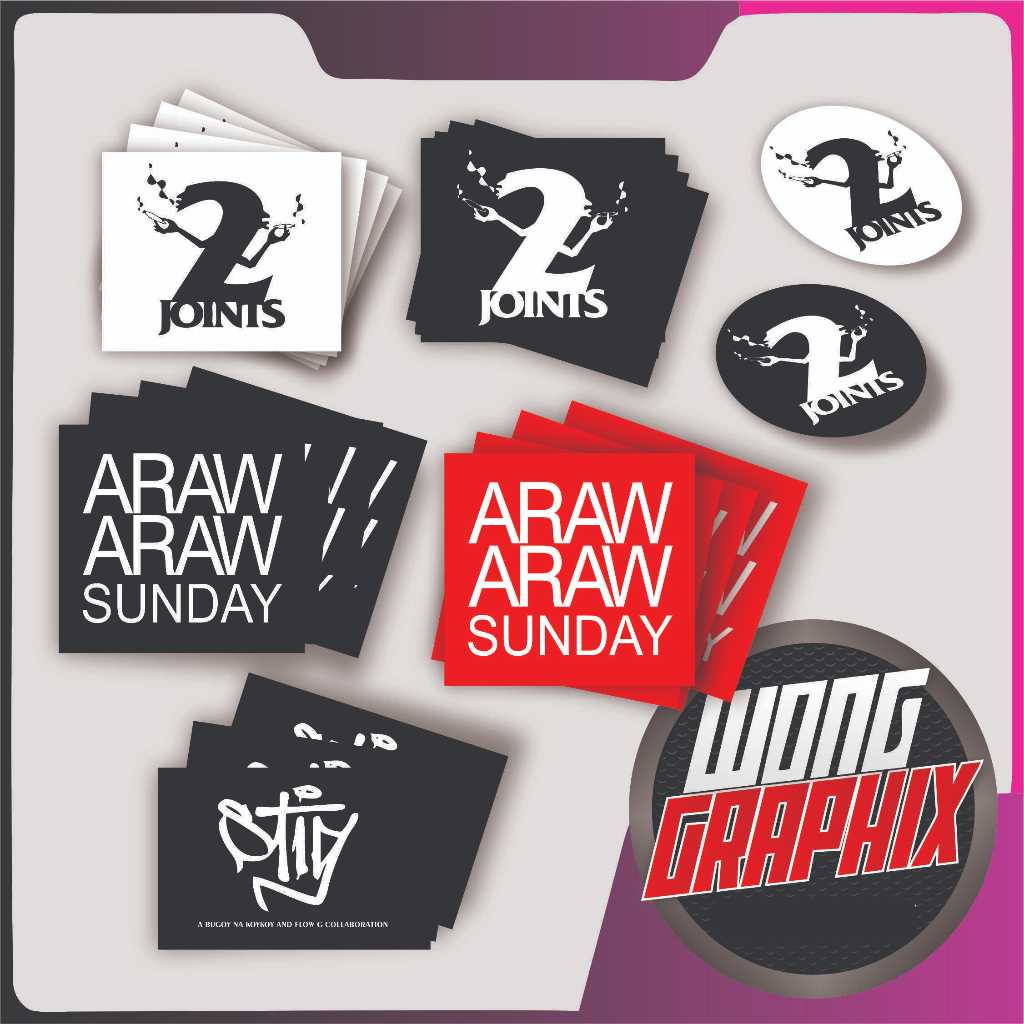 ARAW ARAW SUNDAY BUGOY NA KOYKOY 2JOINTS STIG STICKERS HIGH QUALITY ...