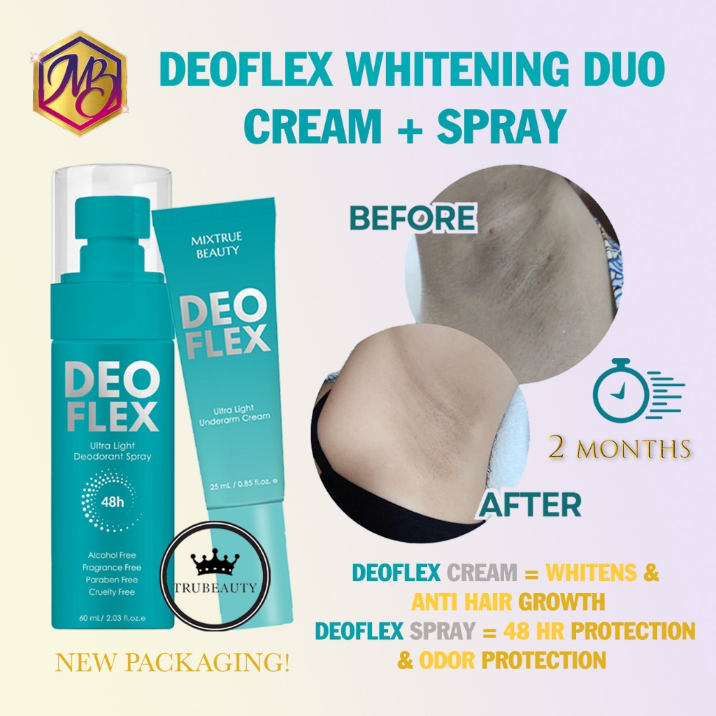 MIXTRUE BEAUTY Deoflex Advanced Underarm Whitening Duo Set (CREAM ...