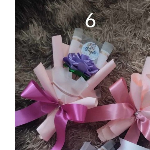 Single Stem Satin Rose Bouquet WITH FREE CARD | Shopee Philippines