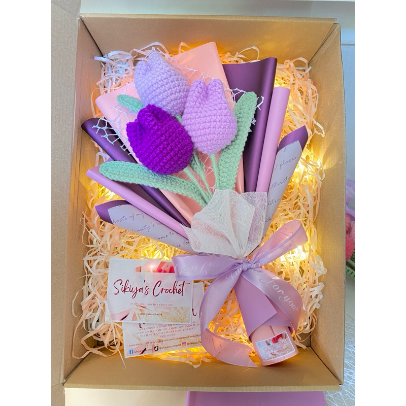 Crocheted Tulips Flower Bouquet | Shopee Philippines