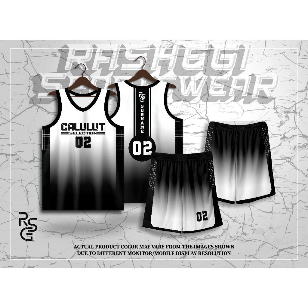 2024 RSG Customized Jersey Full Sublimation Black and White Gradient ...