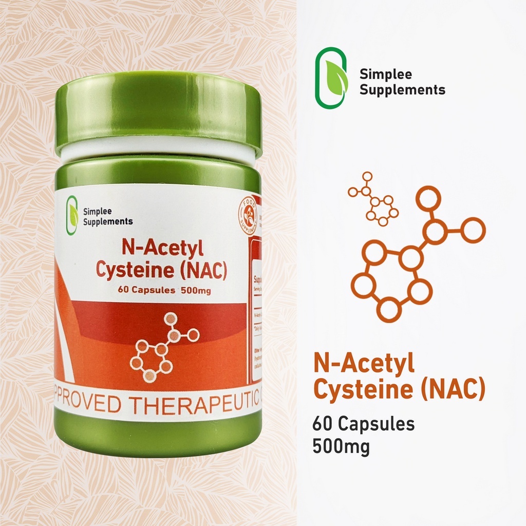 Simplee N-Acetyl Cysteine(NAC) 60 Capsule Supplement (500mg) | Shopee ...
