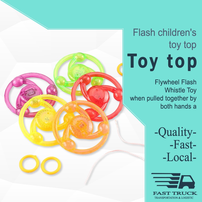 Glow Flywheel Whistle Flash Pull Line Led Flywheel Toy for Kids ...