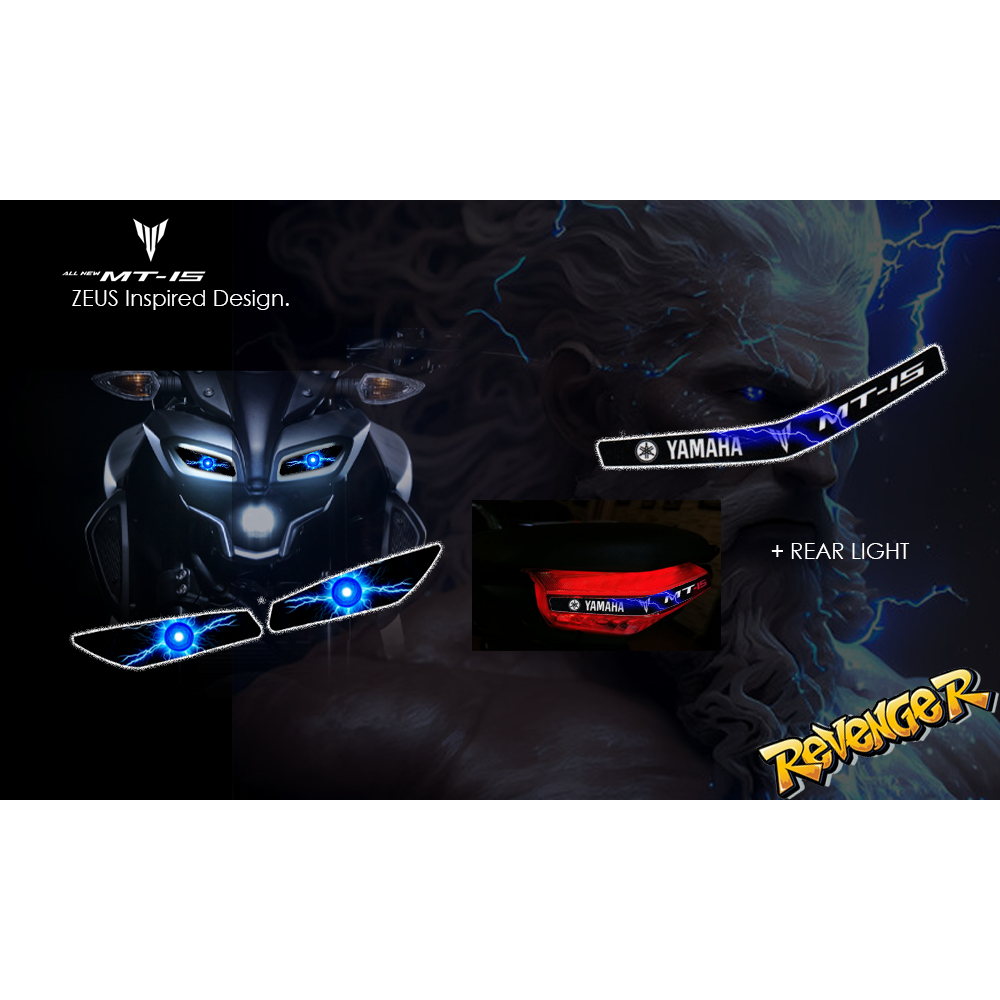 Yamaha MT-15/MT15 Winker Decal Sticker Zeus/Cyborg Eyes Design | Shopee ...