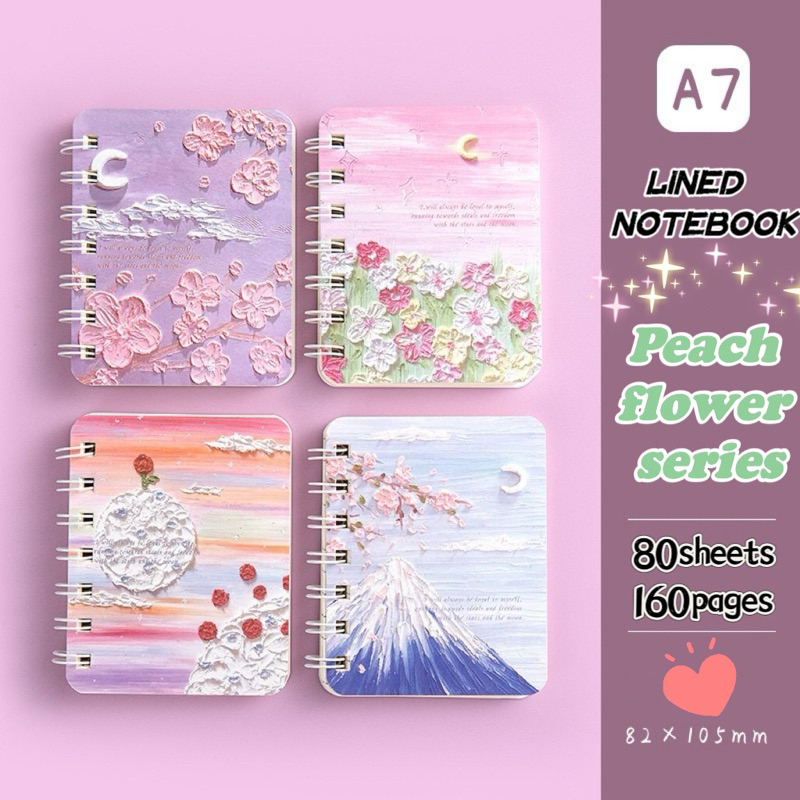A7 Notebook Lined 1Pcs A7 Cute Mini Spiral Notebook Cartoon Diary ...
