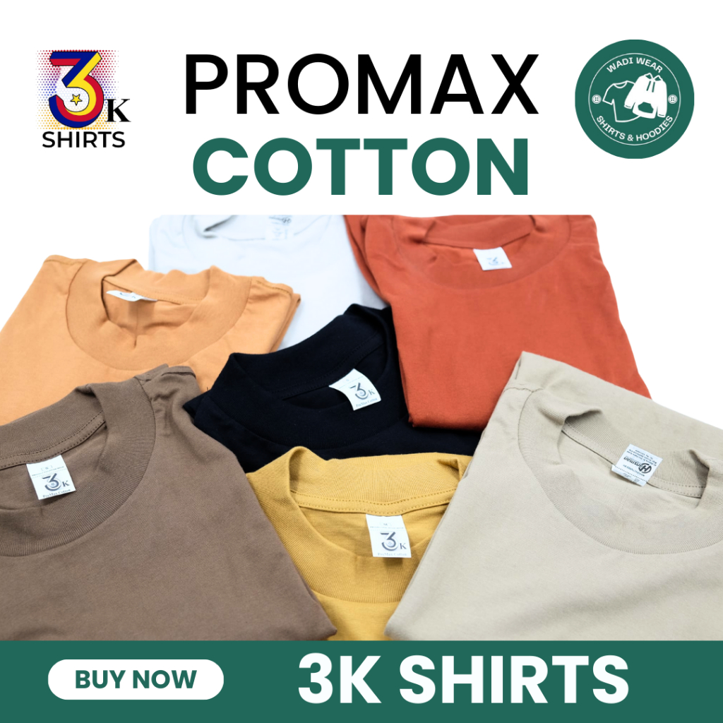 3K ProMax Comfort: Oversized 100% Cotton T-Shirt Makapal (220gsm) for ...