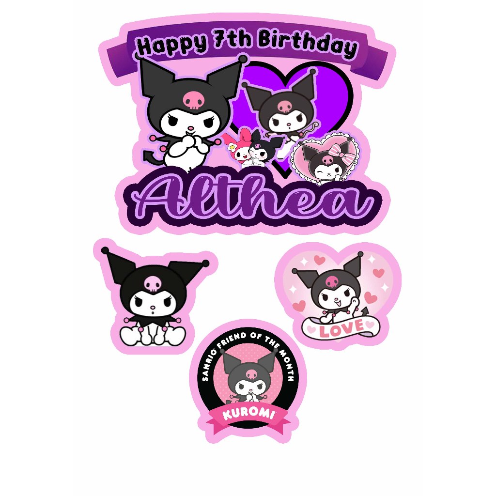 Customized KUROMI Cake topper | Shopee Philippines