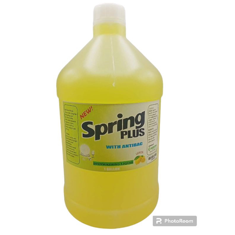 Dishwashing Liquid Spring Plus with Anti Bacterial (1 gallon) | Shopee ...