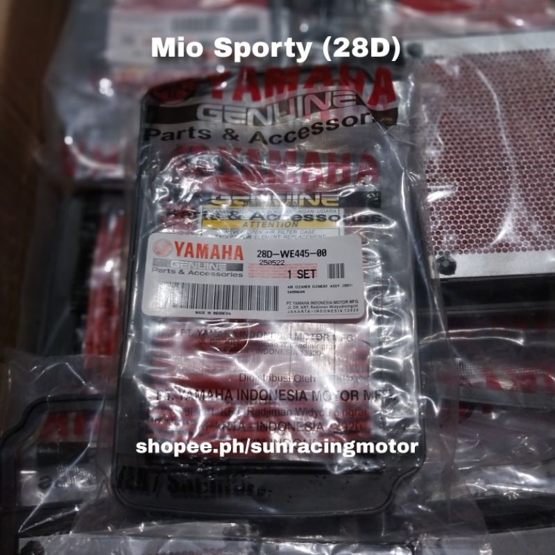 Genuine/Original Yamaha Air Filter Mio Sporty/ Mio i 125/Soul i 125 ...