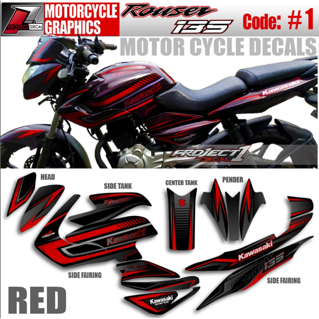 Rouser 135 set decal graphics kit laminated sticker | Shopee Philippines