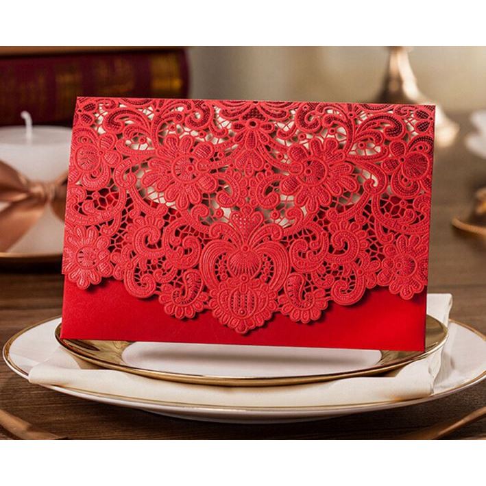 Elegant Lace Diamond Laser Cut Wedding invitations FREE ENVELOPES AND ...