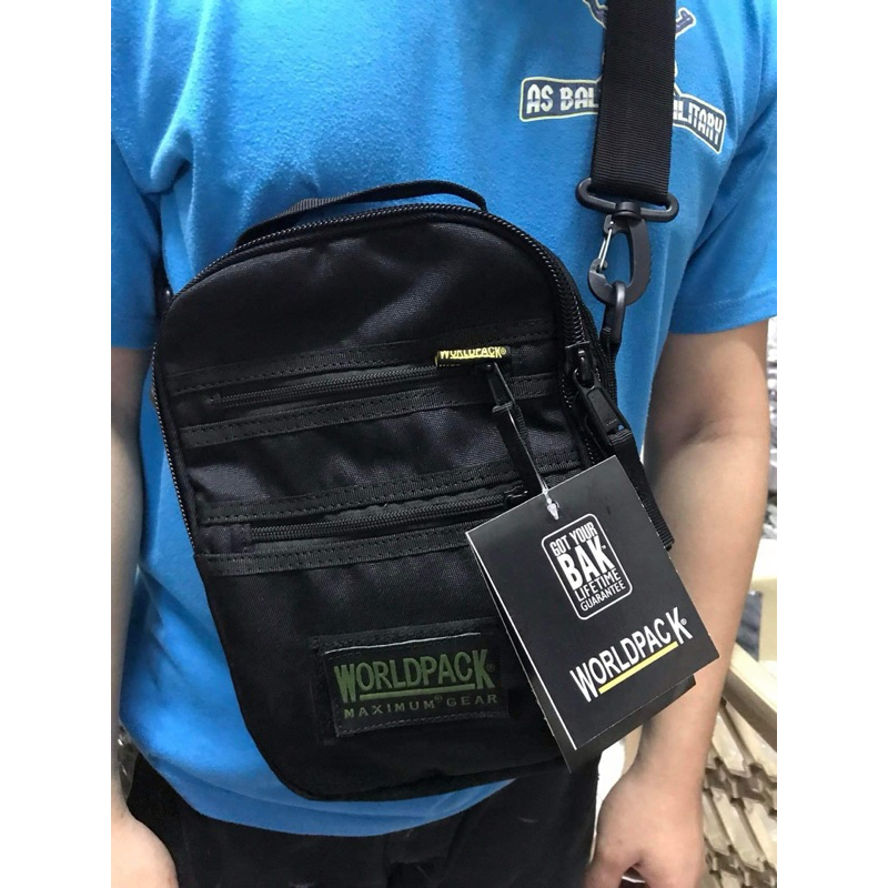 (Original) Worldpack with 2 Zipper sling bag | Shopee Philippines