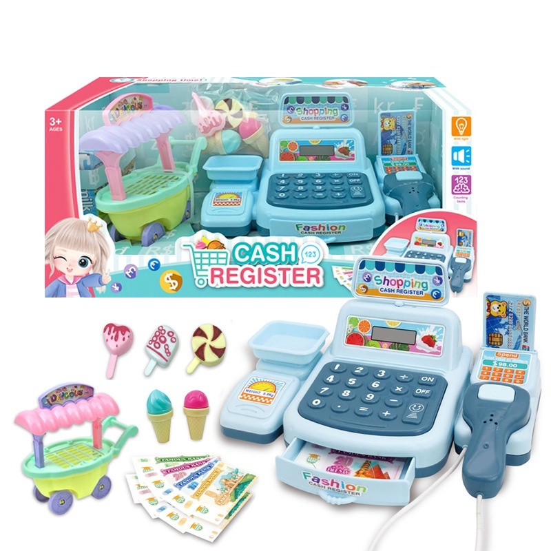 Mini children's simulation cash register toy simulates supermarket cash ...