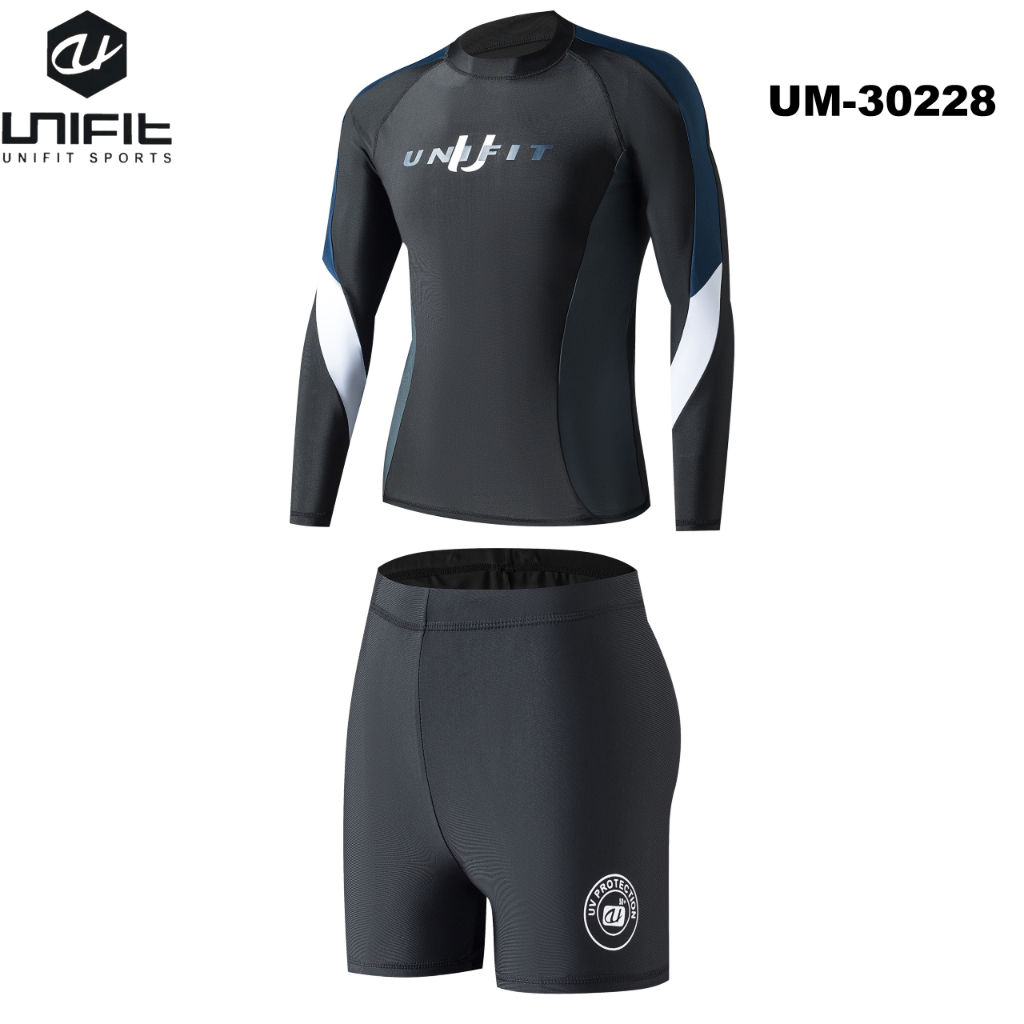 UNIFIT Men's Rash Guard Swimsuit Swimwear Dri-Fit Rush Guard Terno UM ...
