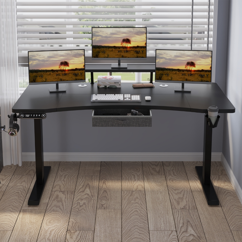 Mxtark 63 inches 1.6M Electric Standing Desk Dual Motor Height ...