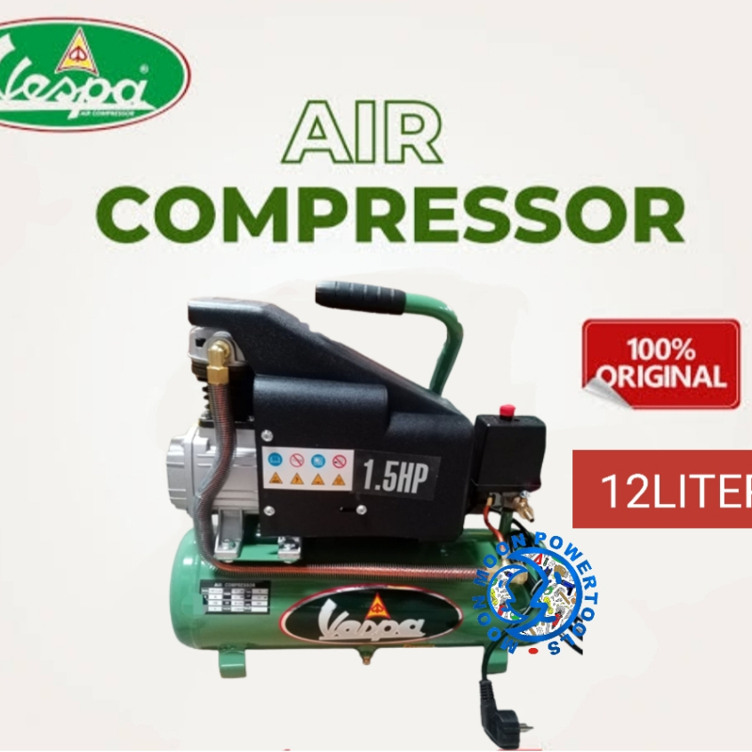 HOYOMA // VESPA DIRECT COUPLED AIR COMPRESSOR 2HP BLACK AND ORANGE ...