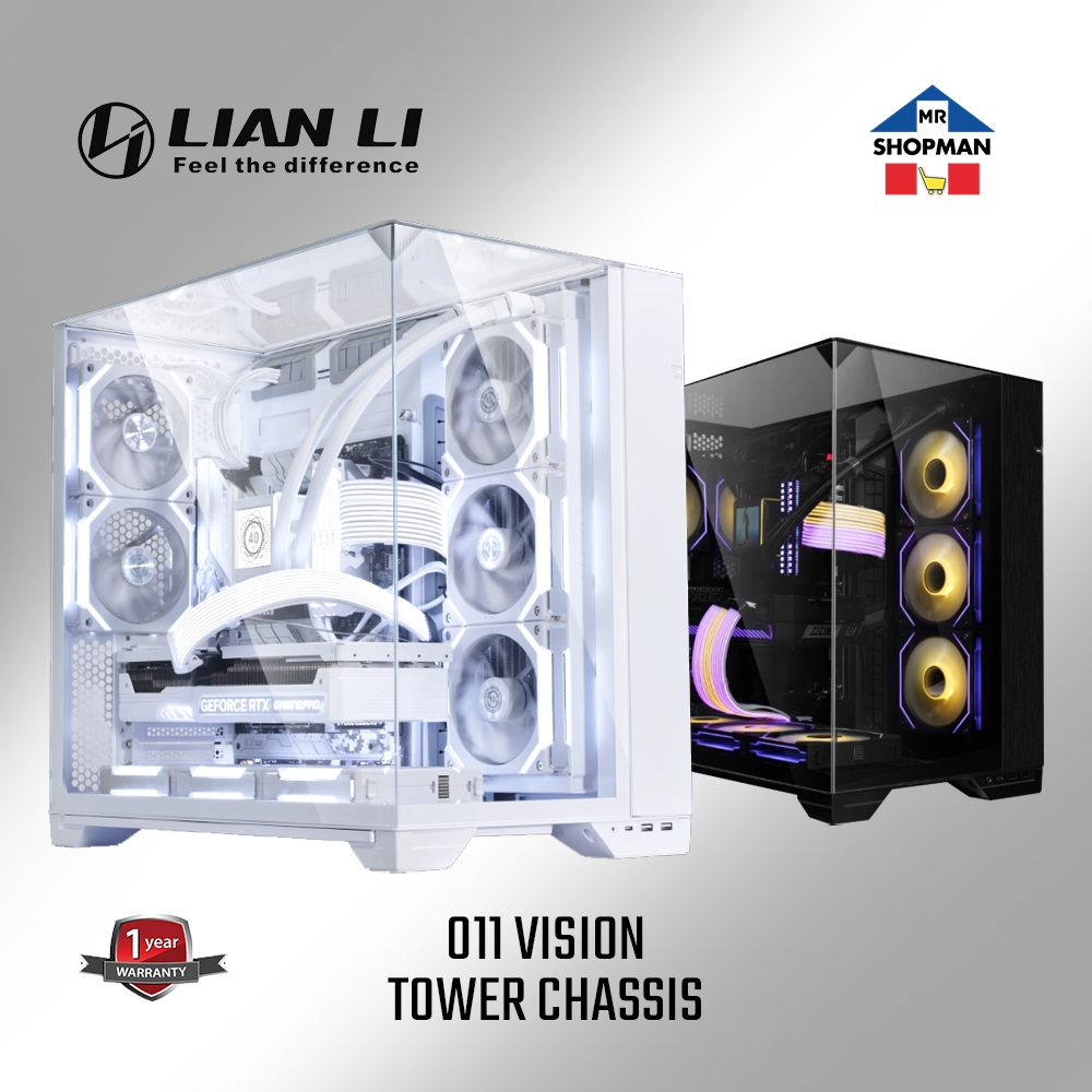 Lian Li O11 VISION Tower Chassis Black / White PC Case | Shopee Philippines