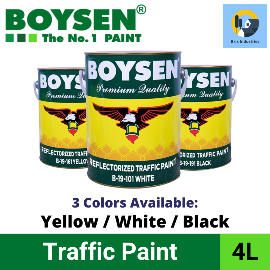 Boysen Traffic Paint Alkyd / Reflectorized 4 Liters (Gallon) White ...