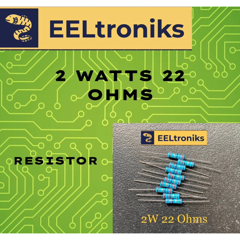 2 Watts 22 Ohms Resistor 1% 2W 22Ohms 10pcs per Set | Shopee Philippines