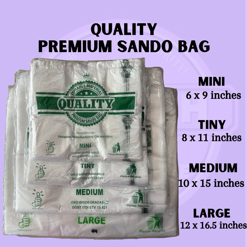 Clear Sando Bag Biodegradable Premium Quality (50pcs/pack) | Shopee ...