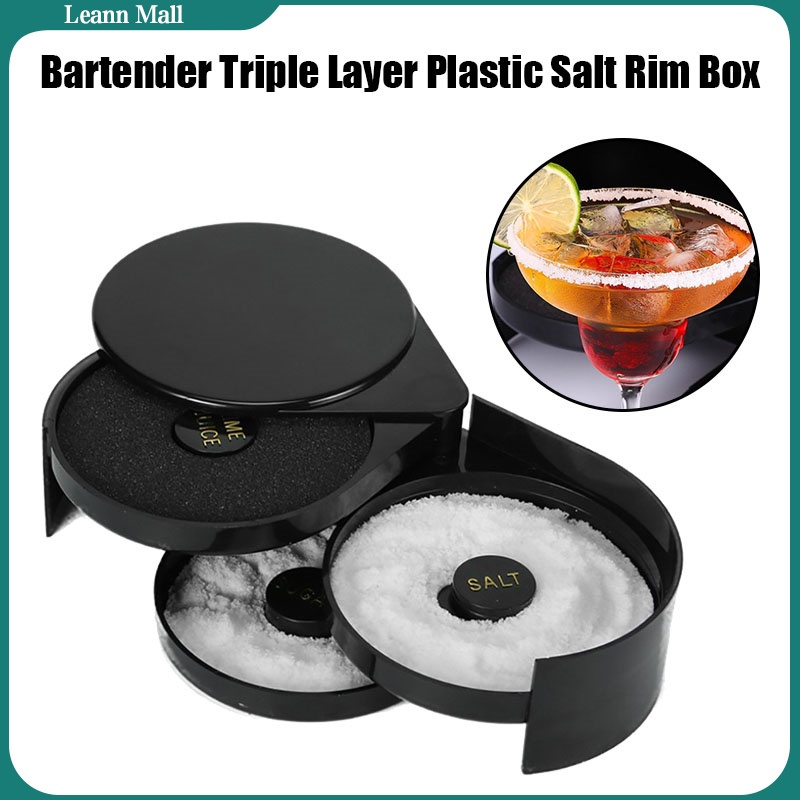 Home 3 Tier Sugar Salt Rimmer Lime Tray 3 Tier Bartender ABS Tool For ...