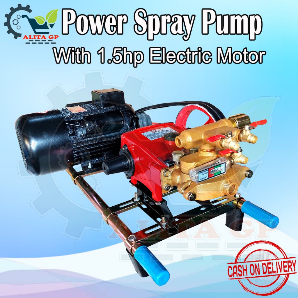 Power Spray Pump Set With 1.5hp Electric Motor GP KAWASAKI / SATO BRAND ...