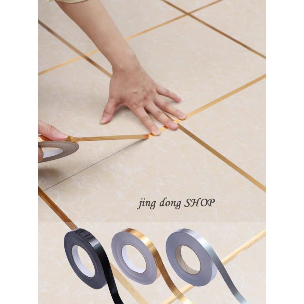 Floor Wall decorative strips ceramic tile crevice sticker Golden Line ...