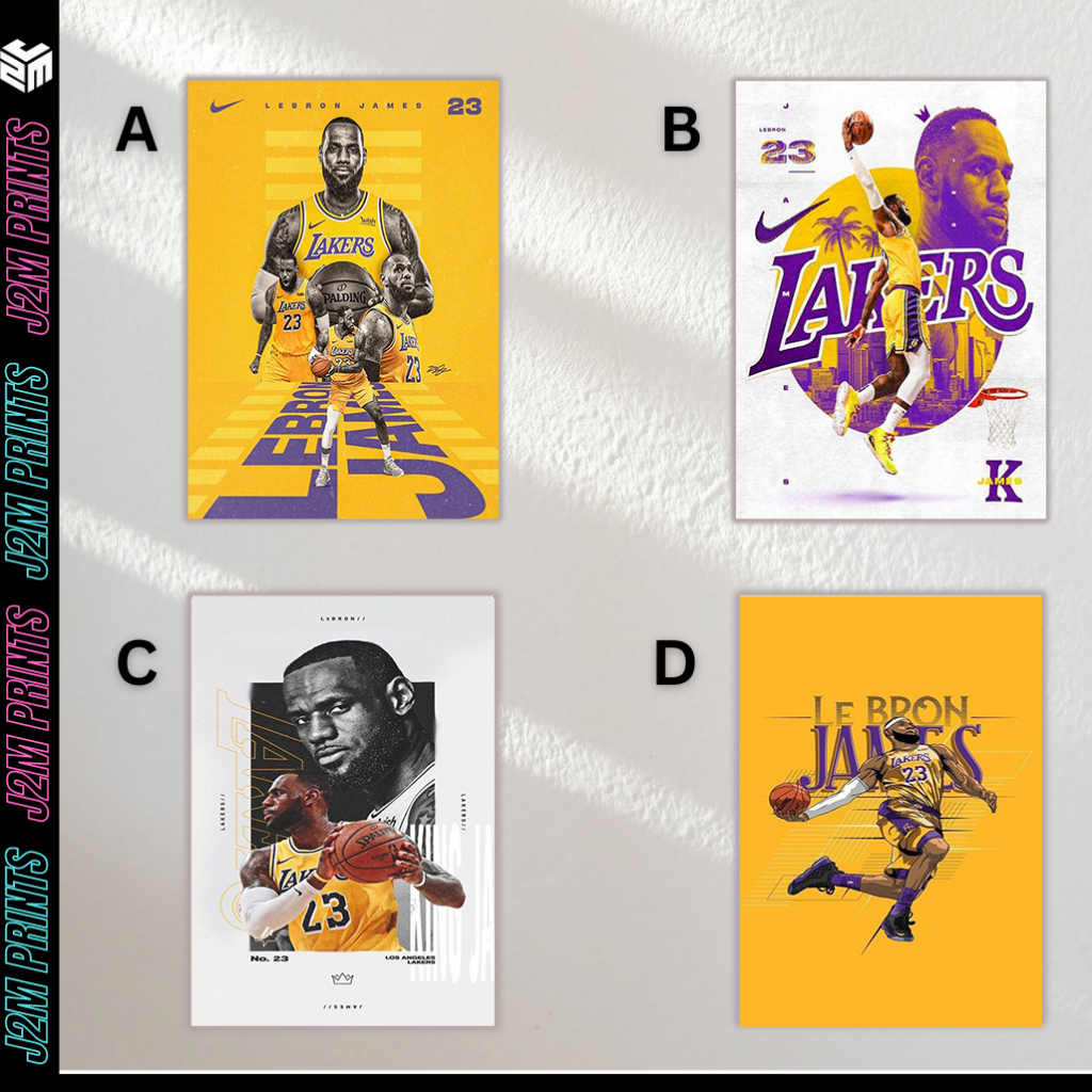 NBA LOS ANGELES LAKERS LEBRON JAMES A4 A3 POSTER | Shopee Philippines