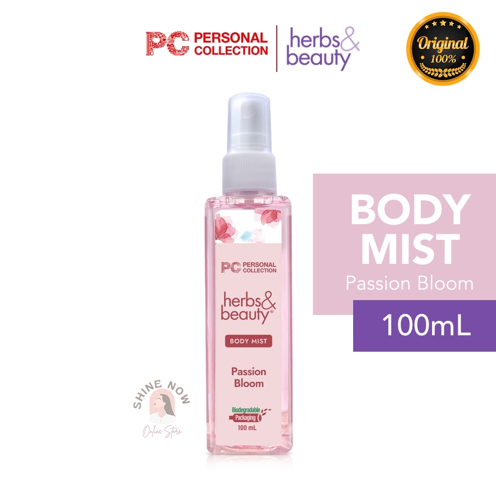 Pc Herbs & Beauty Body Mist Passion Bloom 100ml, long lasting fragrance ...