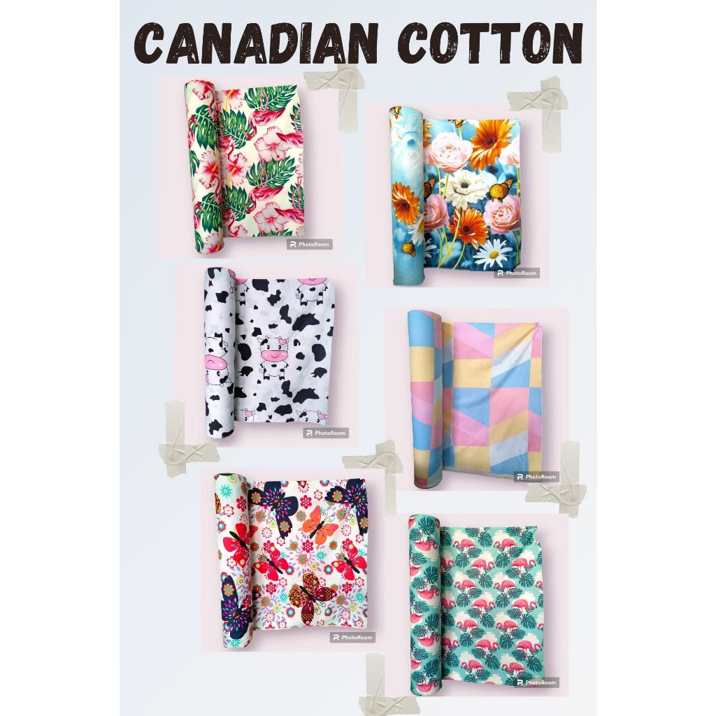 Canadian Cotton 94-96" Width|Fabric|Tela per yard (MIX) | Shopee Philippines