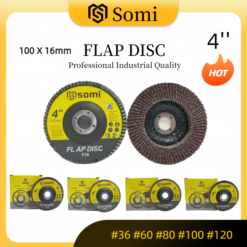 (PER BOX/10PCS) SOMI Flap Disc / Sanding Disc #36/#60/#80/#100/#120 ...