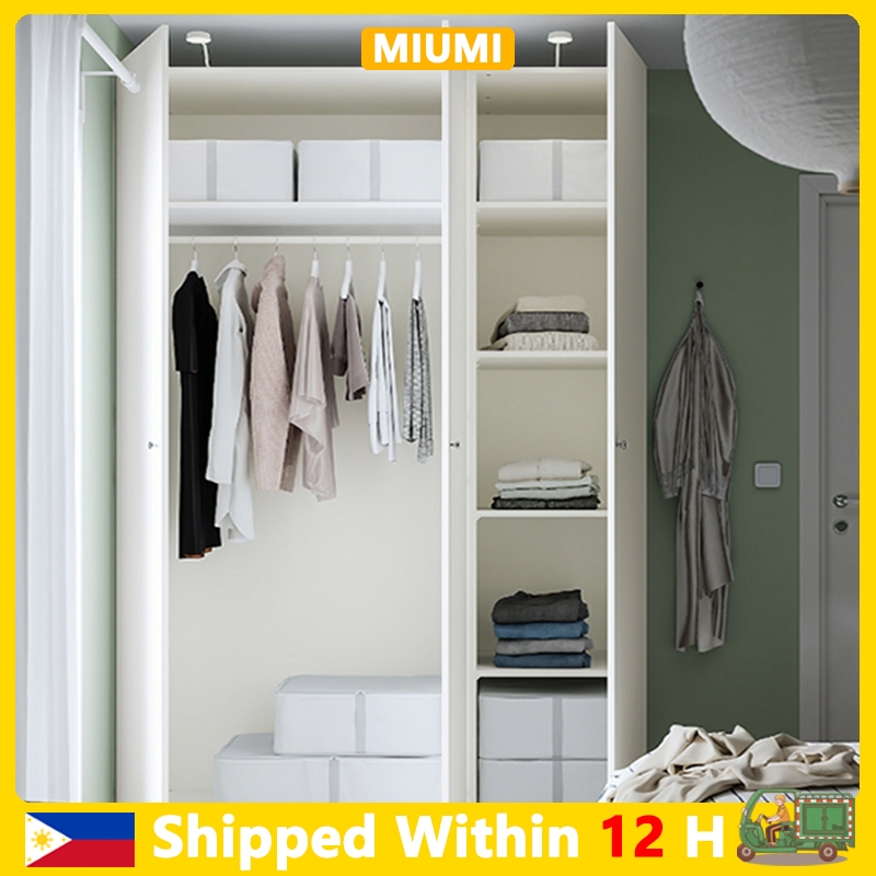 Wardrobe 3/2 Doors Large Clothes Storage Cabinet White Black closet ...