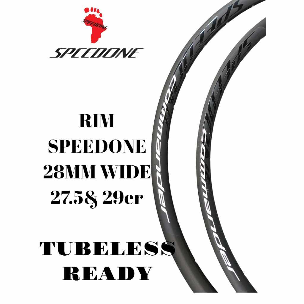 SPEEDONE COMMANDER BICYCLE RIM FOR MOUNTAINBIKE 27.5/29R TUBELESS READY 28MM (PARES NA) | Shopee ...
