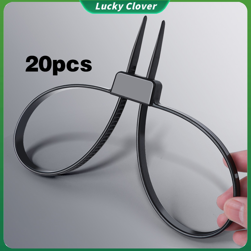 20Pcs 70CM Plastic Handcuffs Nylon Cable Tie Double Flex Cuff Zip Tie ...