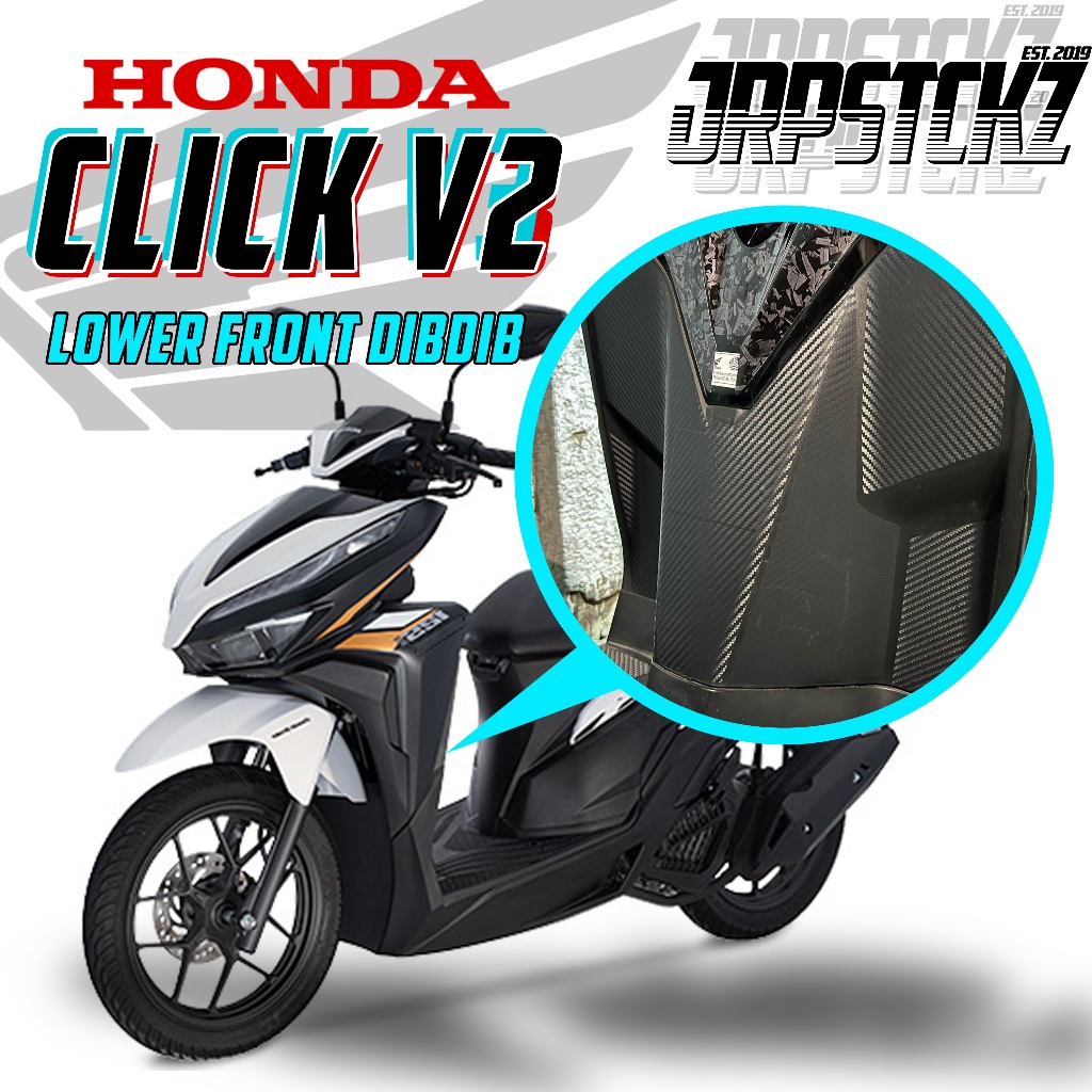 HONDA CLICK V3 & V2 | LOWER FRONT DIBDIB CARBON DECALS (NEW!) | Shopee ...