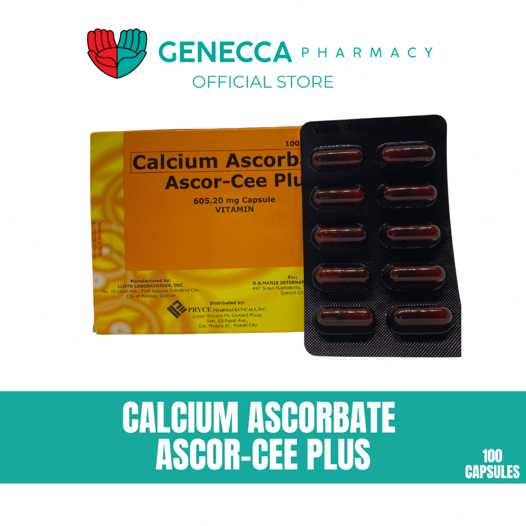 Calcium Ascorbate Ascor-Cee Plus Capsule 605.2mg | Shopee Philippines