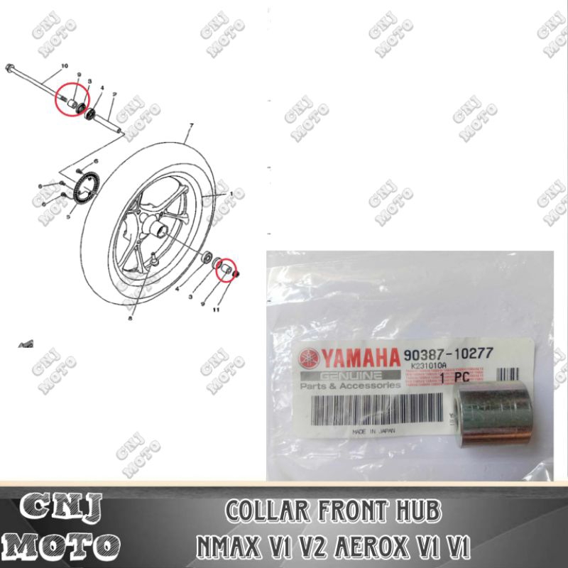 COLLAR FRONT HUB NMAX V1 V2 AEROX V1 V2 | Shopee Philippines