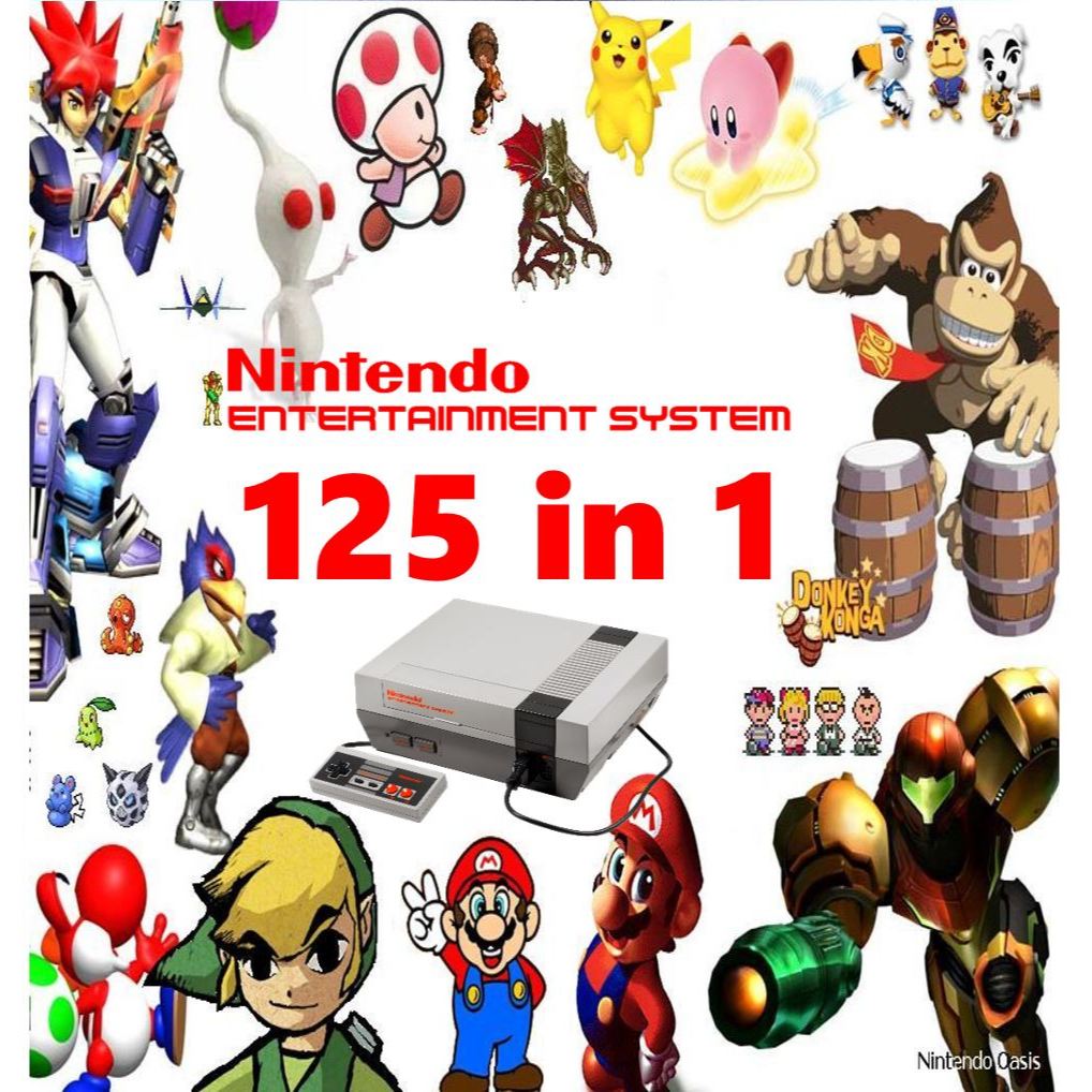 Best NES Games Collection Super Mario Pacman Donkey Kong Tetris Games ...