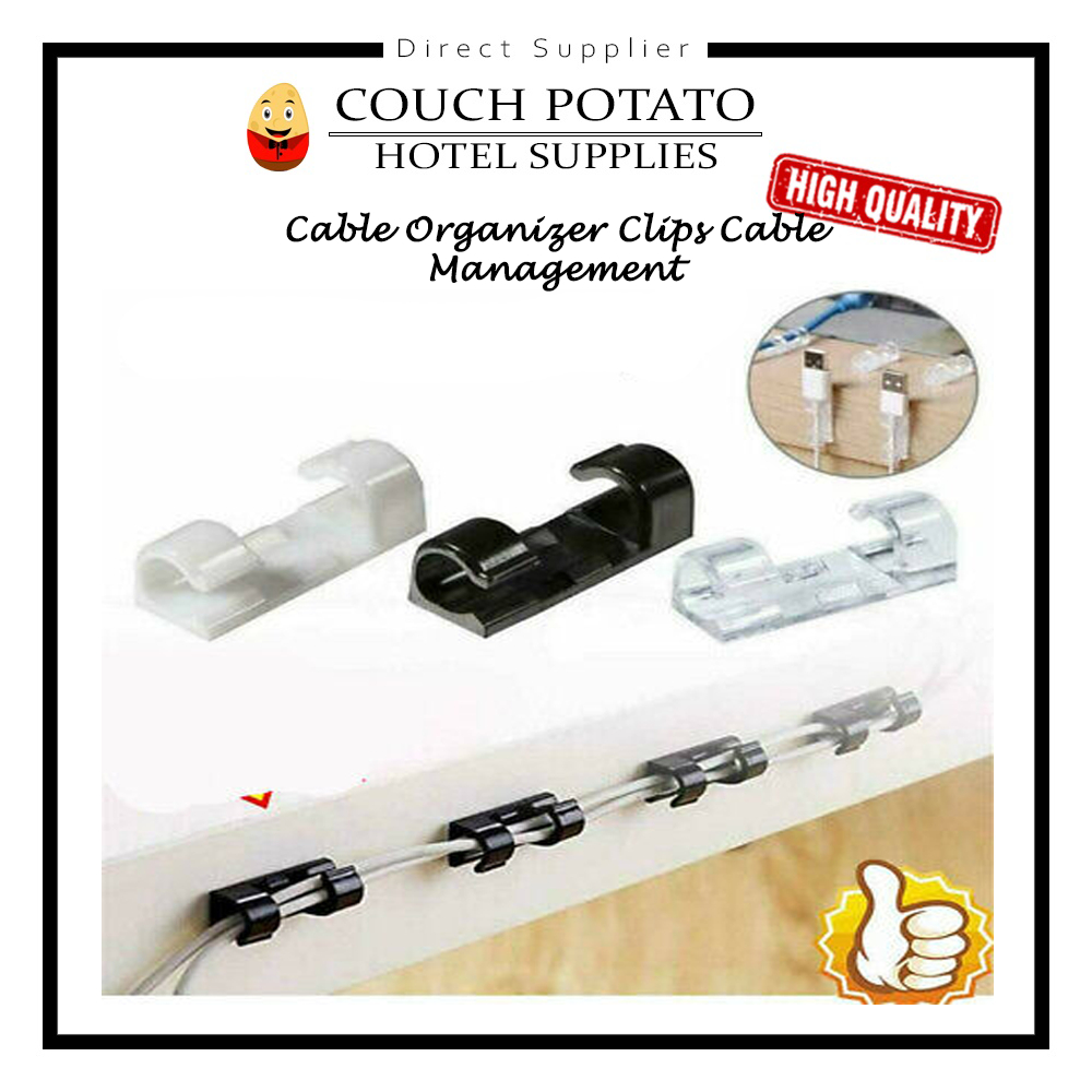 20pcs Cable Organizer Clips Cable Management Desktop & Workstation Wire ...