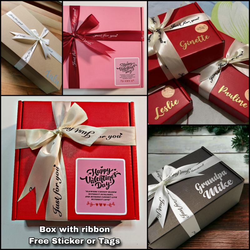Customized Gift Box with Free Name decals Ribbon and Tags/Packaging ...
