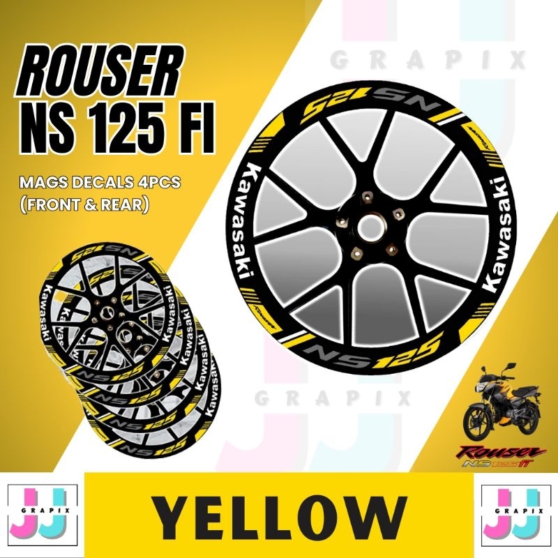 Kawasaki Rouser NS 125Fi Mags Decals (Front and Rear - 2 Pairs ...