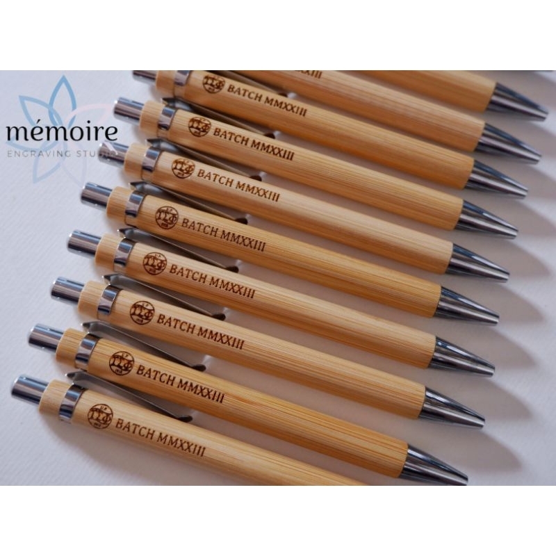 Personalized Laser Engraved Bamboo Pen for Souvenirs | Shopee Philippines