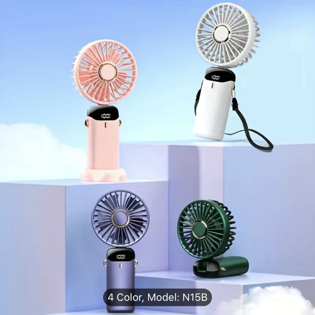 6000mAh USB Outdoor Foldable Portable Handheld Fan Classroom Office ...