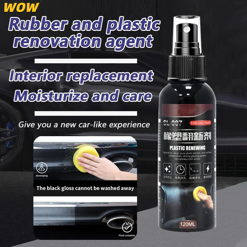 WOW Car Plastic Restorer Back To Black Gloss Cleaning Auto Polish ...