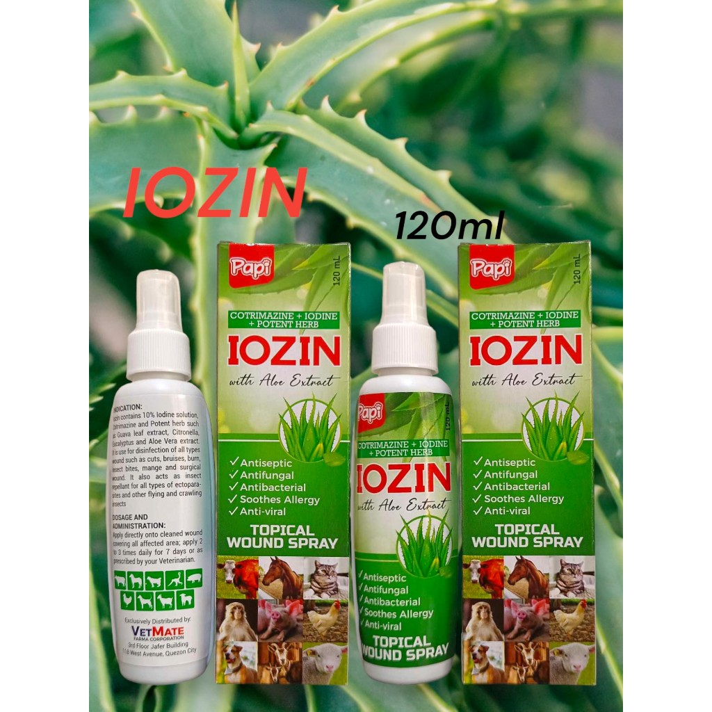 PAPI IOZIN (TOPICAL WOUND SPRAY) 120ML | Shopee Philippines